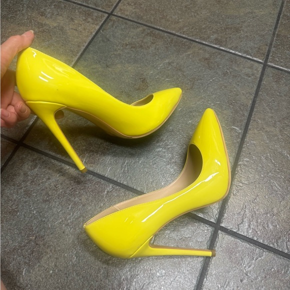 Shoes | Yellow Stiletto Heels Us 8 | Poshmark